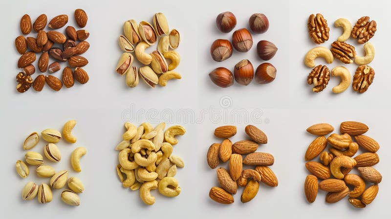 Nuts in Different Colors and Sizes Stock Photo - Image of peanut, seeds ...