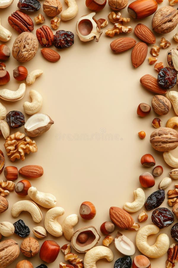 Circle of Nuts Arrangement stock illustration. Illustration of circle ...