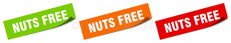 Nuts Free Sticker. Nuts Free Square Isolated Sign Stock Vector ...