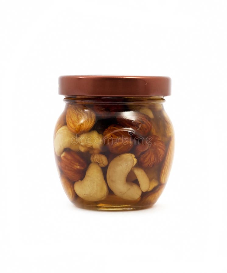 Nuts in honey stock photo. Image of food, organic, walnut - 37669074