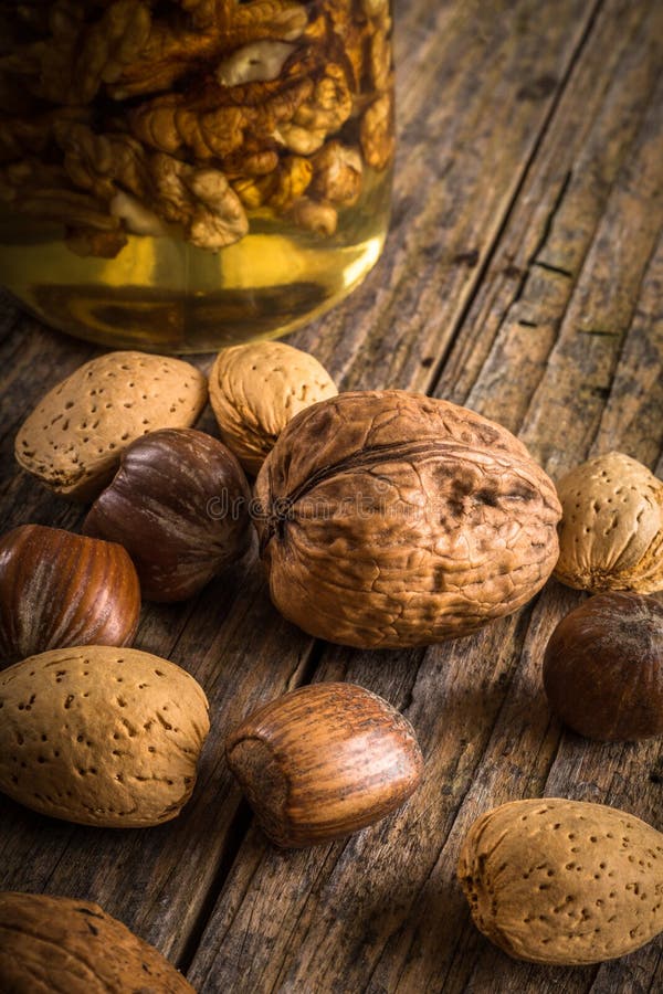 Nuts in honey stock image. Image of honey, still, natural - 50456683