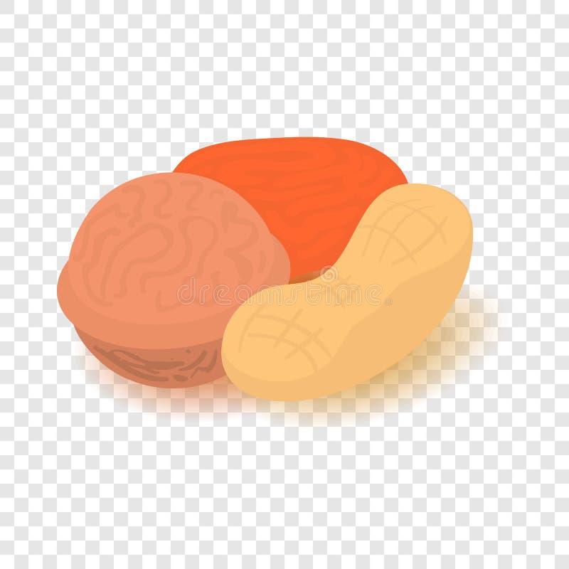 Nuts Icon, Cartoon Isometric 3d Style Stock Vector - Illustration of ...