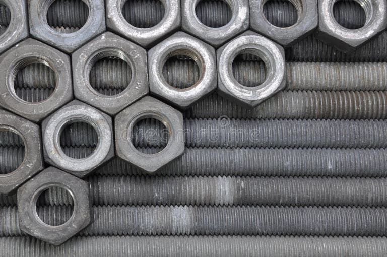 Nuts and long bolts stock photo. Image of industry, metallic - 24178164