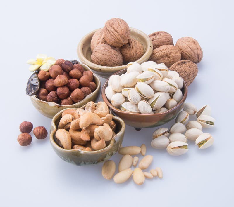 Nuts. Mixed Nuts on the Background Stock Photo - Image of hazel, peanut ...