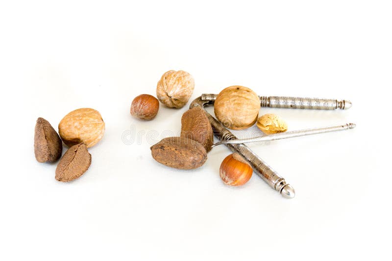 Nuts and Nut Cracker stock photo. Image of pick, shells - 65525744