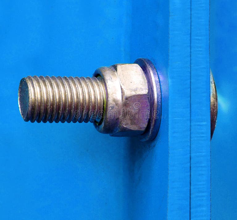 Nuts och bult fotografering för bildbyråer. Bild av bakgrund - 91465885