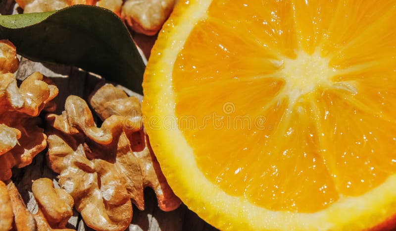 Nuts and orange stock image. Image of agriculture, mature - 98161293
