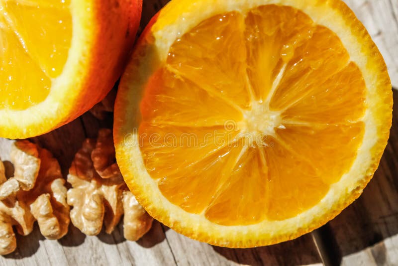 Nuts and orange stock image. Image of extreme, colors - 98161363