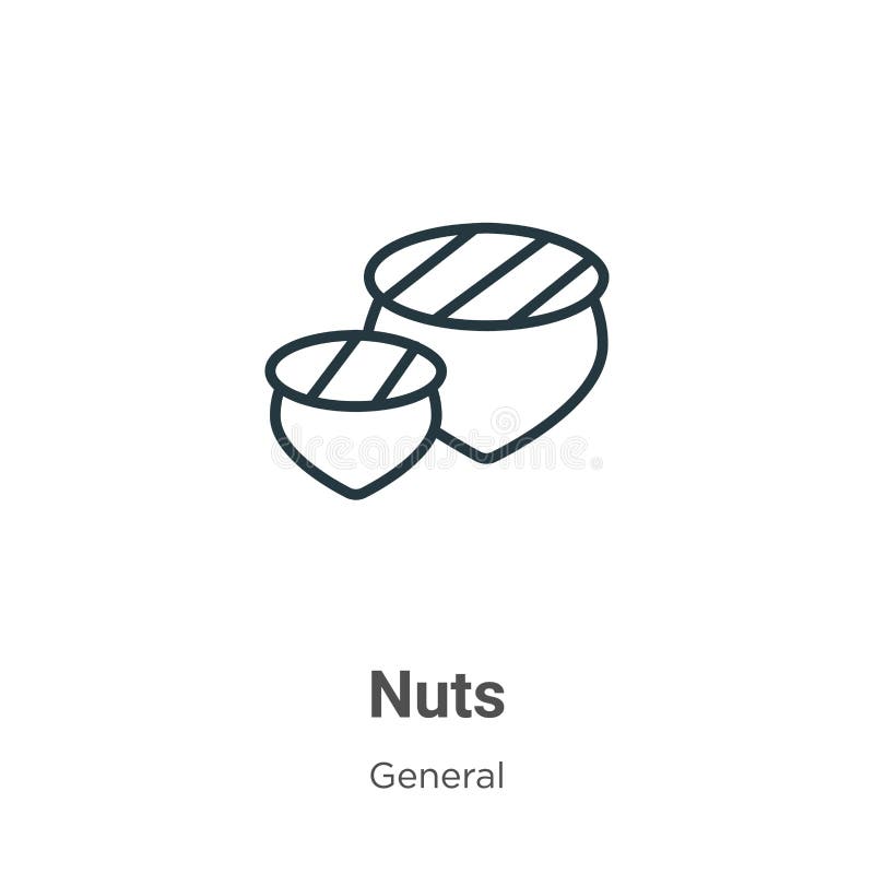 Nuts Icon in Filled, Thin Line, Outline and Stroke Style. Vector ...