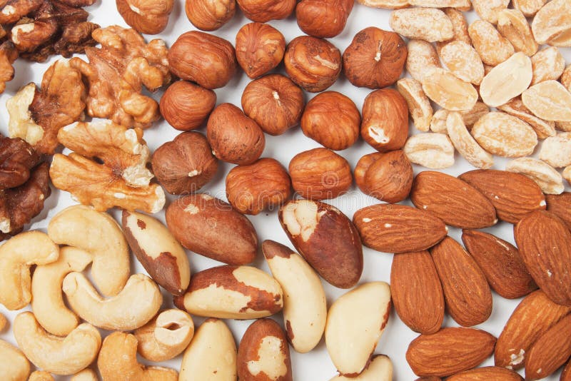 Nuts over white background stock image. Image of walnut - 21612011