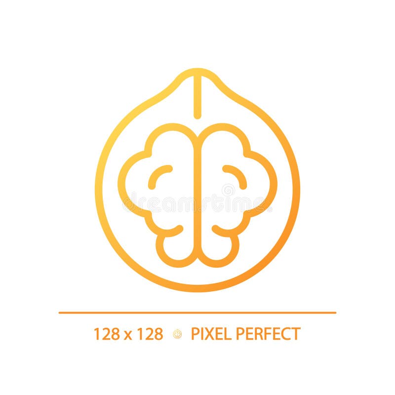 Nuts Pixel Perfect Gradient Linear Vector Icon Stock Vector - Illustration of nature ...