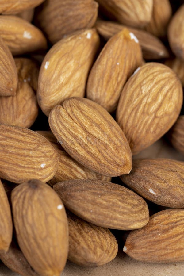 Nuts Scattered Wooden Table Edible Delicious Crunchy Brown Stock Photos ...
