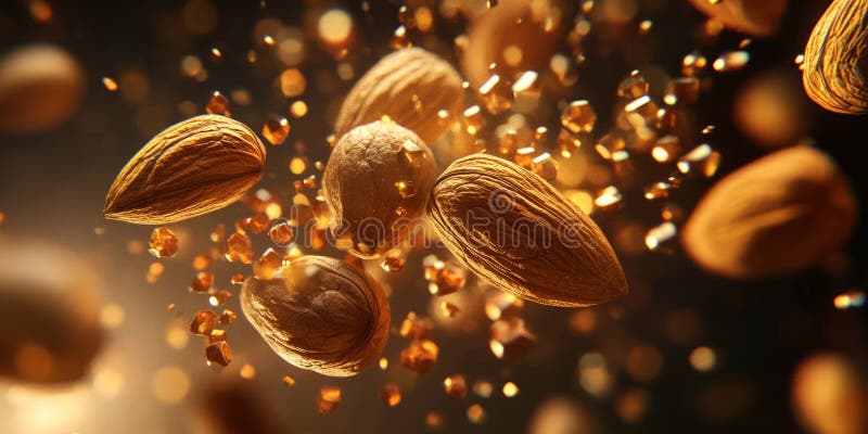 Nuts Structure Made from Luminous Molecular Elements in Image Stock ...