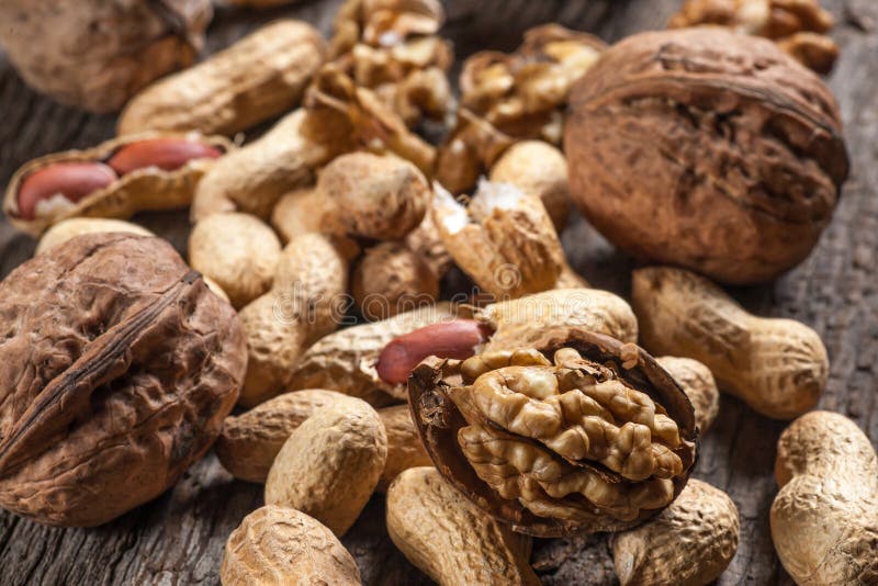 Nuts on table stock image. Image of nature, macro, almond - 89087033