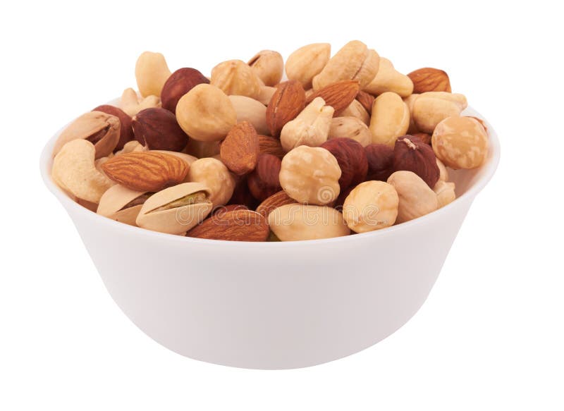 Nuts on white stock image. Image of isolated, cashew - 206988415