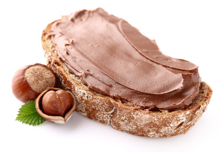 Nutty chocolate cream stock image. Image of bread, snack - 33593059