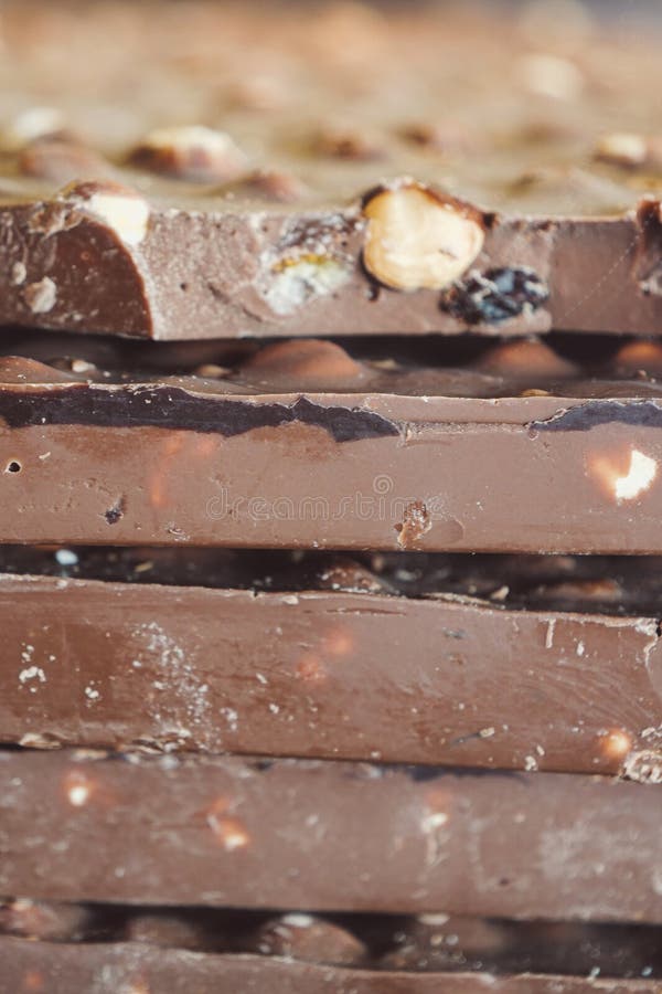 Nutty Fruit Chocolate Bars for Added Texture Stock Photo - Image of ...