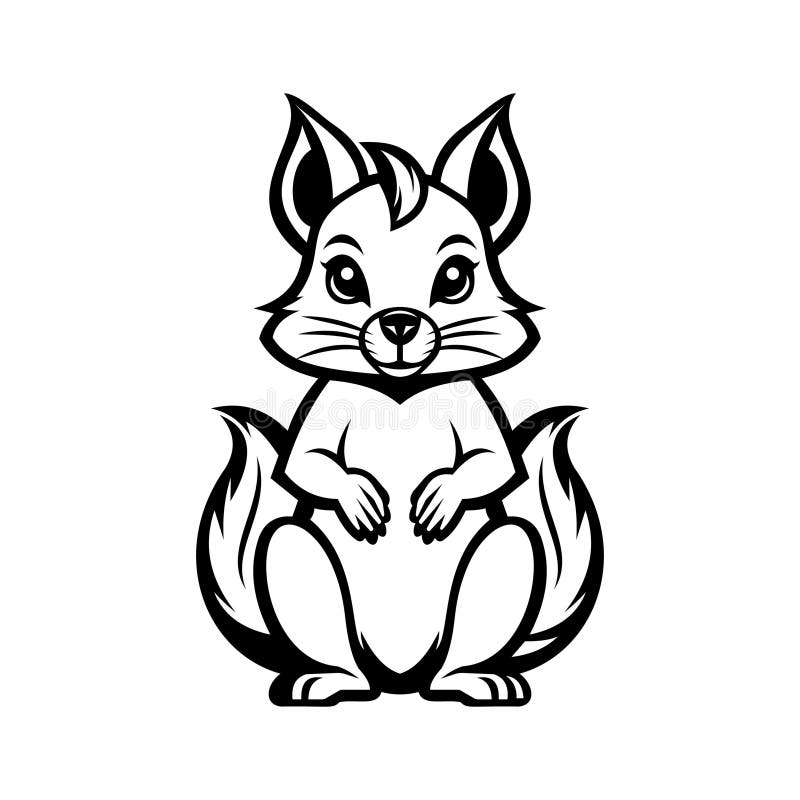 Squirrel Mascot Logo Design Character. Stock Vector - Illustration of ...