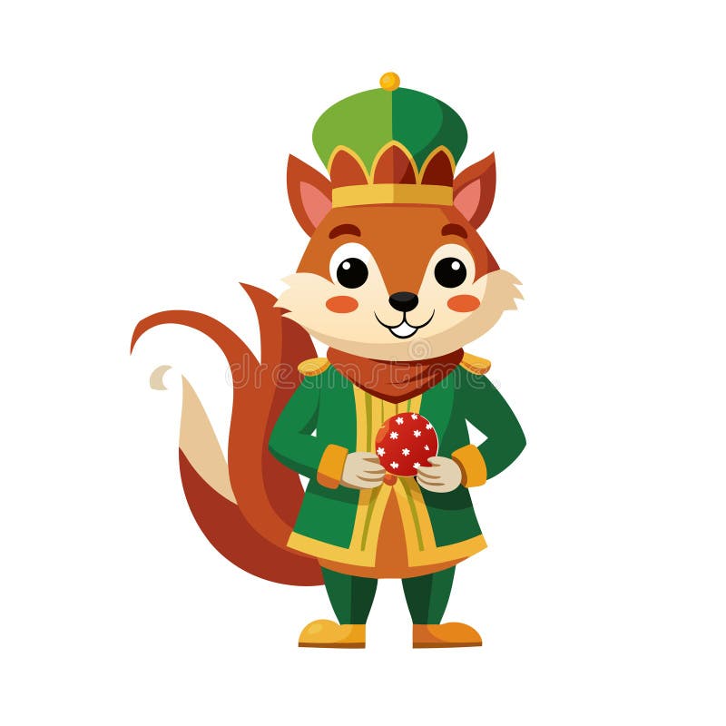Nutty the Nutcracker Squirrel Unique Illustration Stock Vector - Illustration of sweet ...