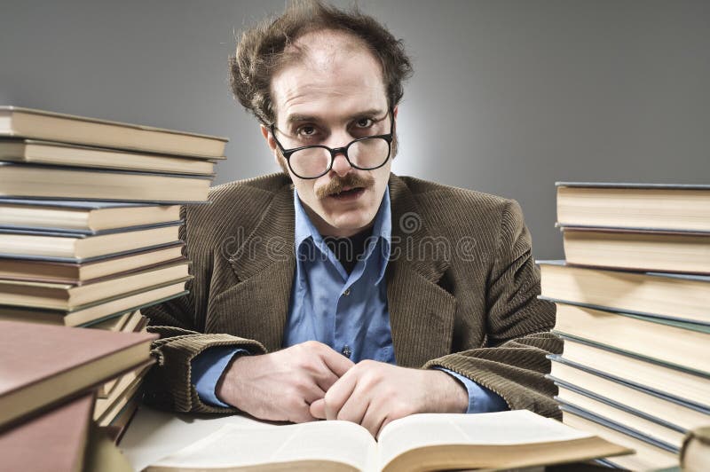 Nerdy Uptight Professor stock photo. Image of geek, adult - 35339186