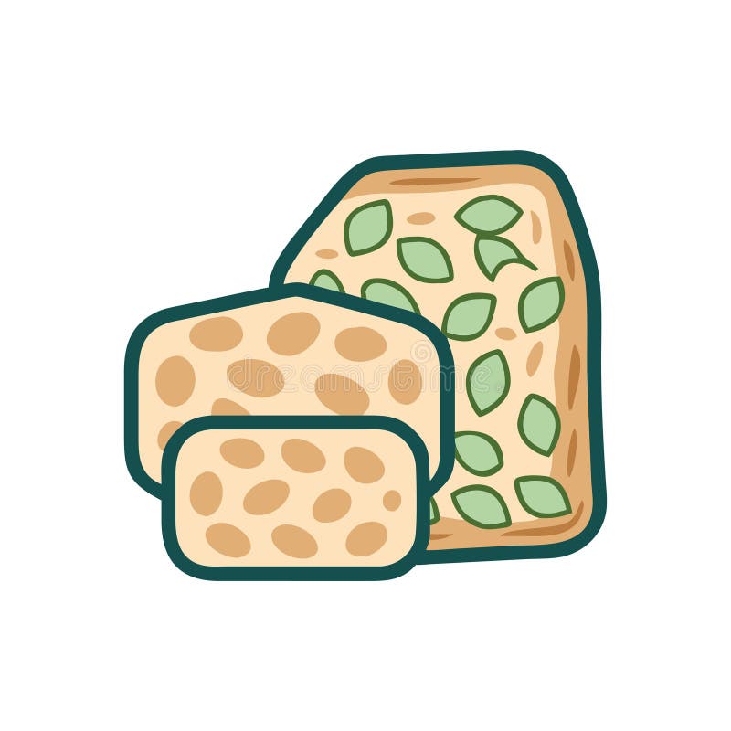 Nutty Tempeh Culinary Icon stock illustration. Illustration of chef ...