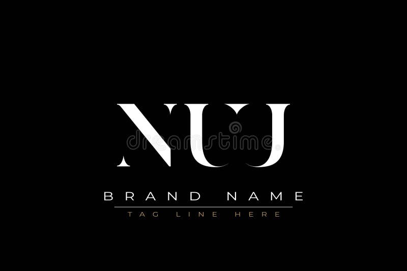 NUU Abstract Letter Logo Design Stock Vector - Illustration of elegant ...