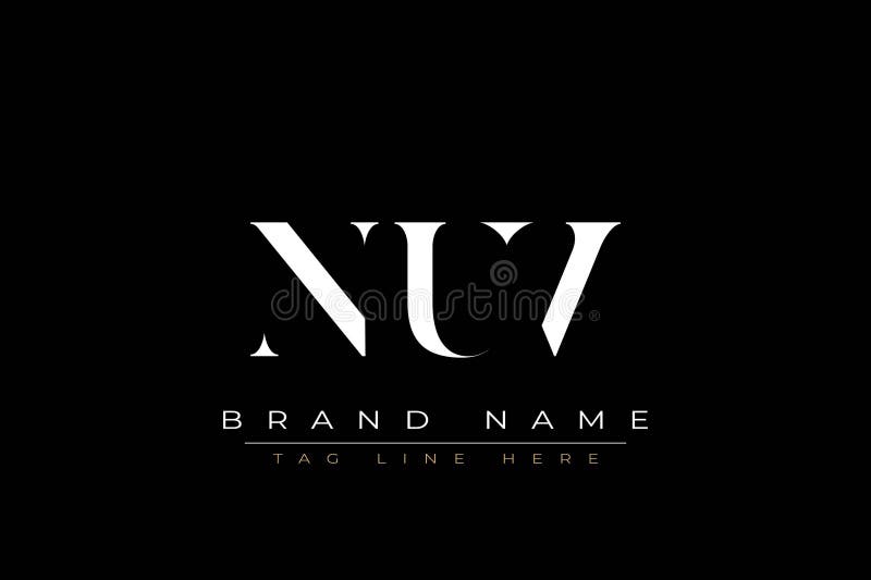 NUV Abstract Letter Logo Design Stock Vector - Illustration of ...