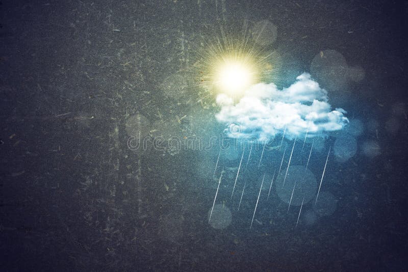 Nuvem Com Chuva E Sol. Fundo Abstrato Imagem de Stock - Imagem de céu ...