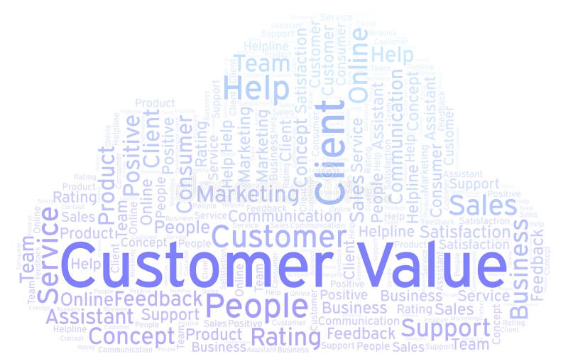 Nuvem Da Palavra Do Valor Do Cliente Ilustração Stock - Ilustração de ...