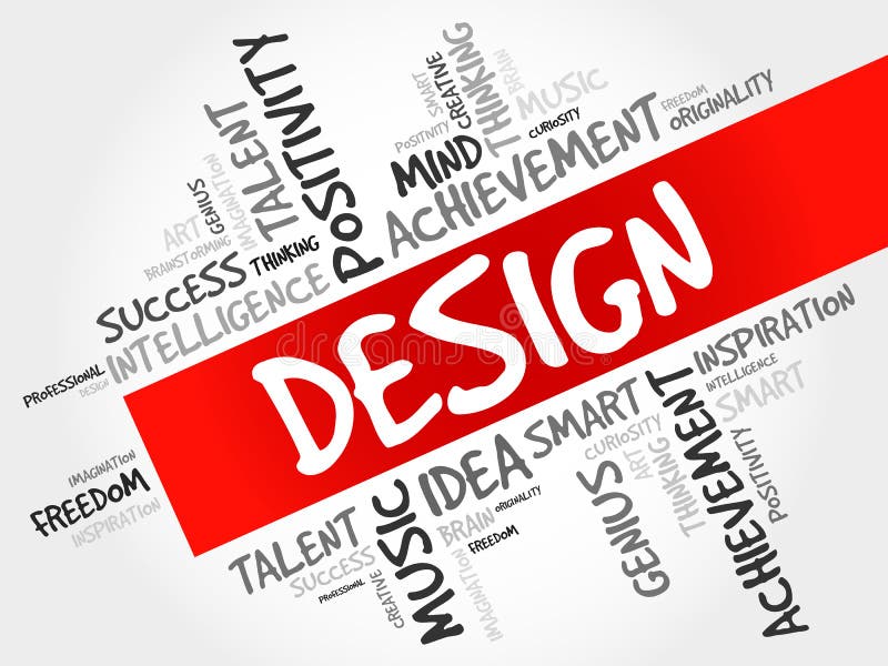 Nuvem De Palavras De Design Ilustração Stock - Ilustração de marketing ...