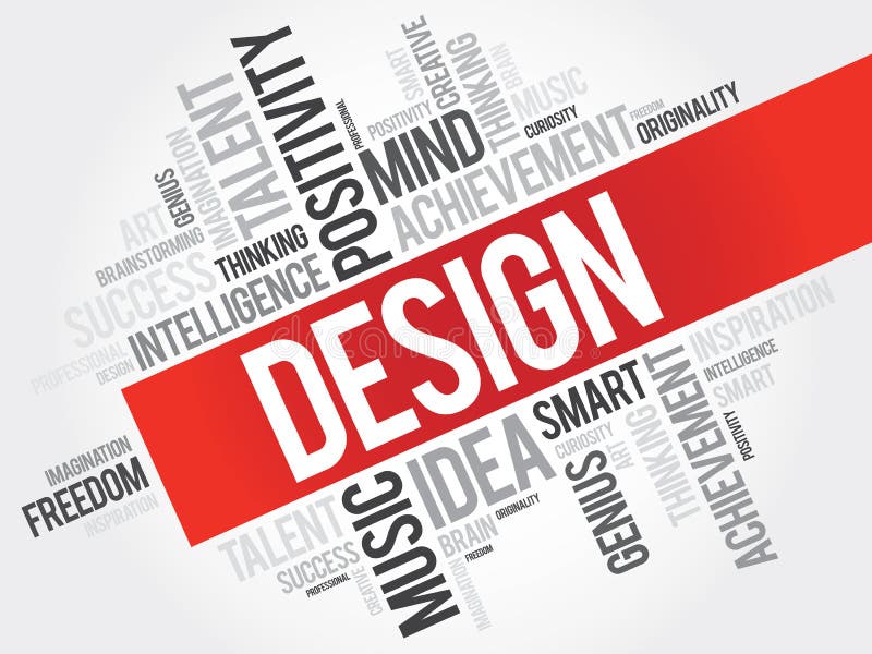 Nuvem De Palavras De Design Ilustração Stock - Ilustração de arte ...