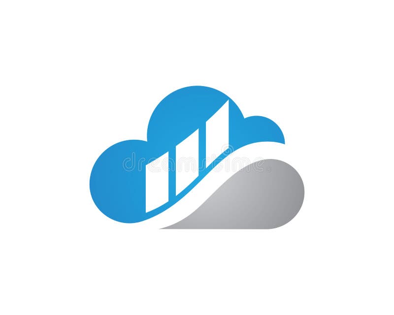 Nuvem Logo Template ilustração do vetor. Ilustração de global - 77974895