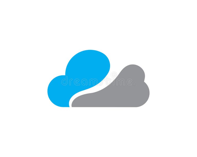 Nuvem Logo Template ilustração do vetor. Ilustração de computar - 102846227