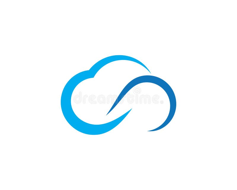 Nuvem Logo Template ilustração do vetor. Ilustração de vetor - 121028522