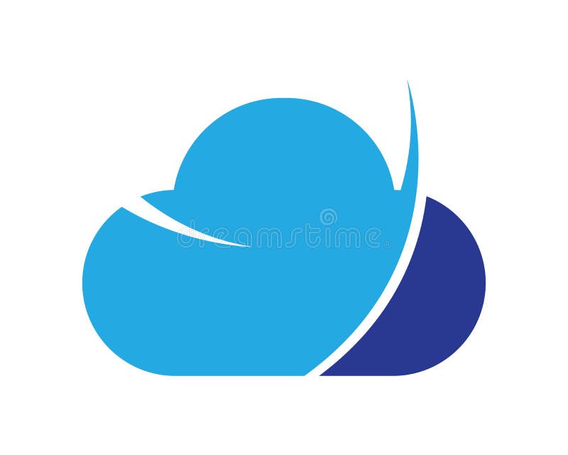 Nuvem Logo Template ilustração do vetor. Ilustração de rede - 136922895
