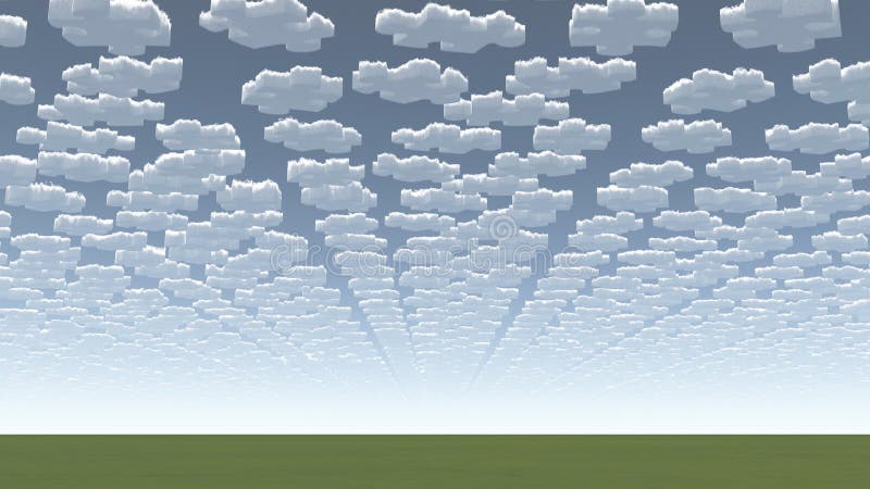 Nuvens surreais ilustração stock. Ilustração de grama - 84818350