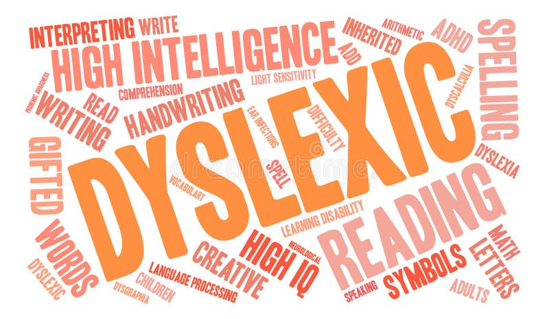 Nuvola Di Parola Del Dislessico Illustrazione Vettoriale ...