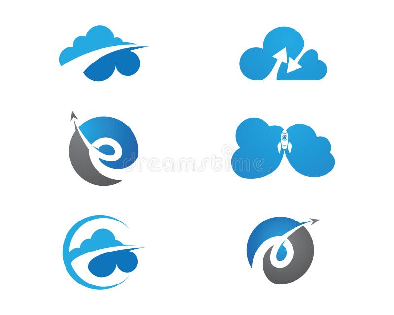 Nuvola Logo Template illustrazione vettoriale. Illustrazione di ...
