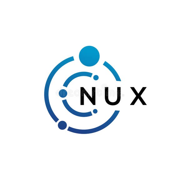 NUX Letter Technology Logo Design on White Background. NUX Creative ...