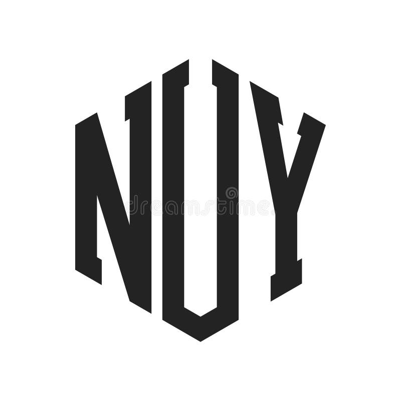 NUY Logo Design. Initial Letter NUY Monogram Logo Using Hexagon Shape ...