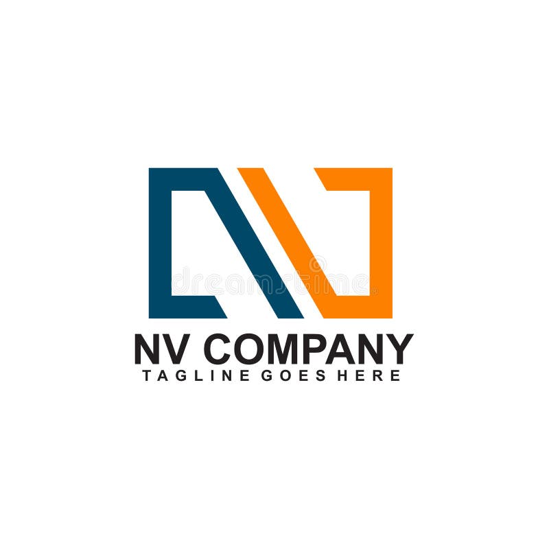 NV Letter Initial Logo Design Template Stock Vector - Illustration of ...
