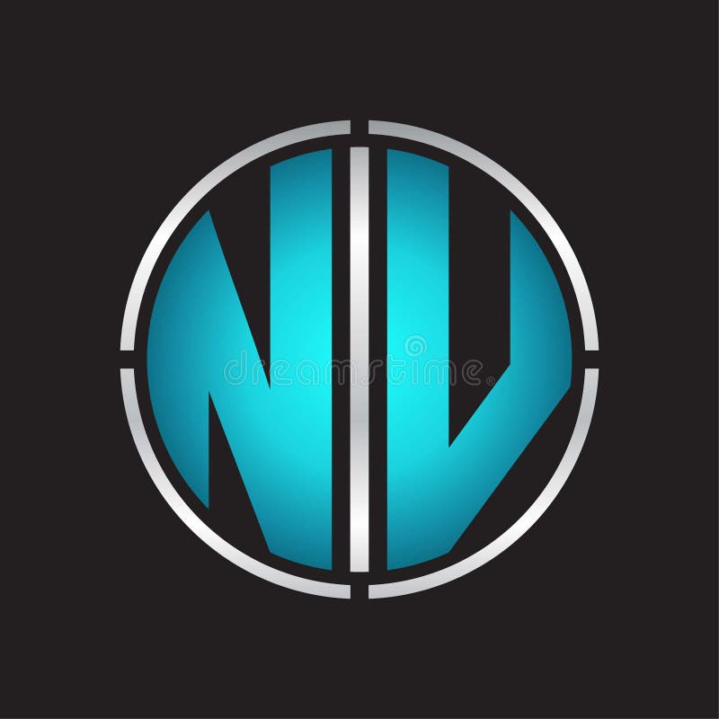 Abstract Letters Nv Geometric Line Logo Vector Stock Vector ...