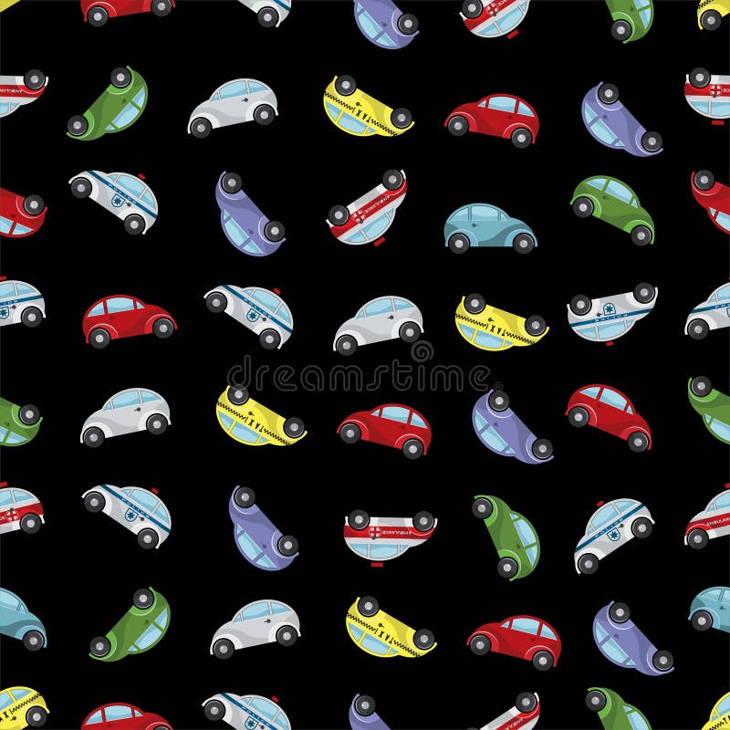 Vector Seamless Cartoon Cars Outline Stock Illustrations – 116 Vector ...