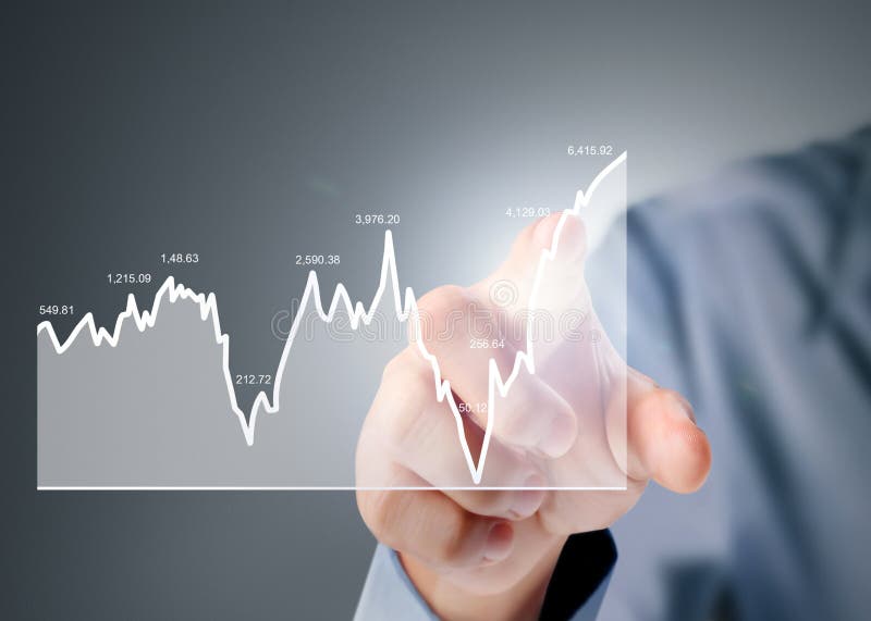 Nvestment Concept with Financial Chart Symbols Coming from Hand Stock ...