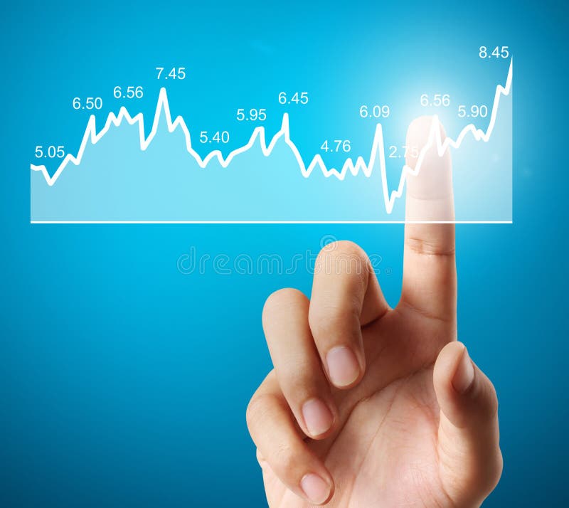 Nvestment Concept with Financial Chart Symbols Coming from Hand Stock ...