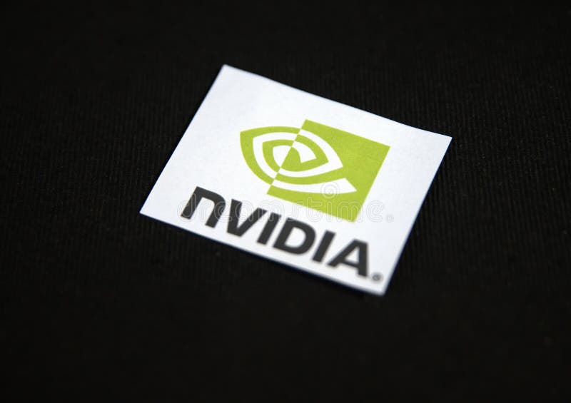Nvidia Gpu Making Company Sticker in White Color Placed on the Black ...