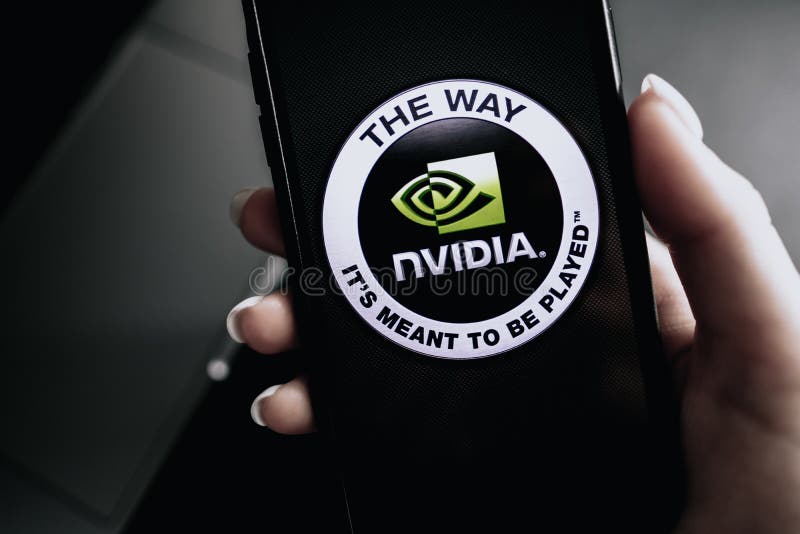 NVIDIA Logo on the Smartphone Screen. Editorial Photo - Image of event ...