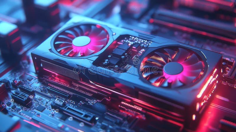 Nvidia merging GPU stock illustration. Illustration of acceleration ...