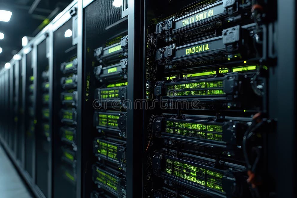 NVIDIA A100 Server Rack GPU Performance Stock Illustration ...
