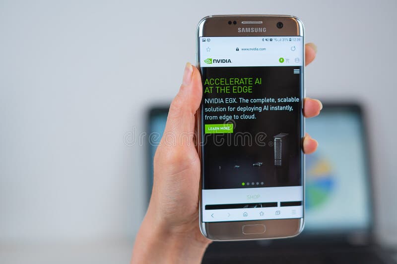 NVidia Web Site Opened on the Mobile Editorial Image - Image of device ...